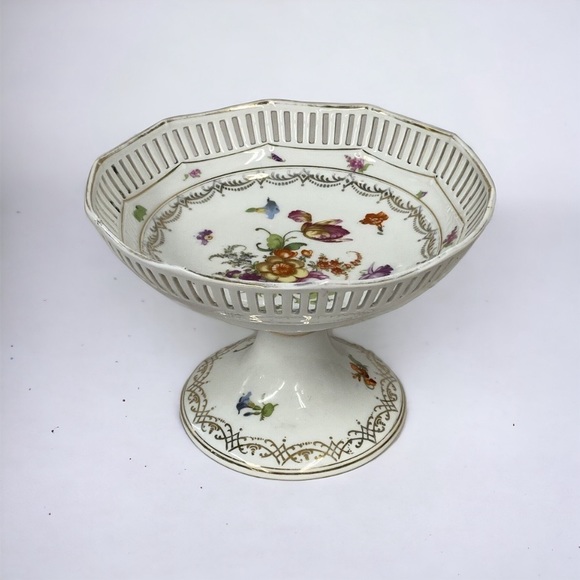 Dresden | Accents | Schumann Bavaria Porcelain Reticulated Compote ...